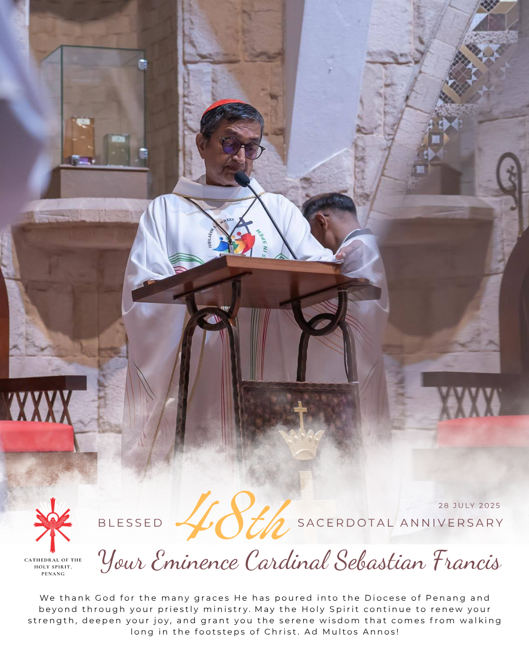 Blessed 48th Sacerdotal Anniversary to Cardinal Sebastian Francis ...